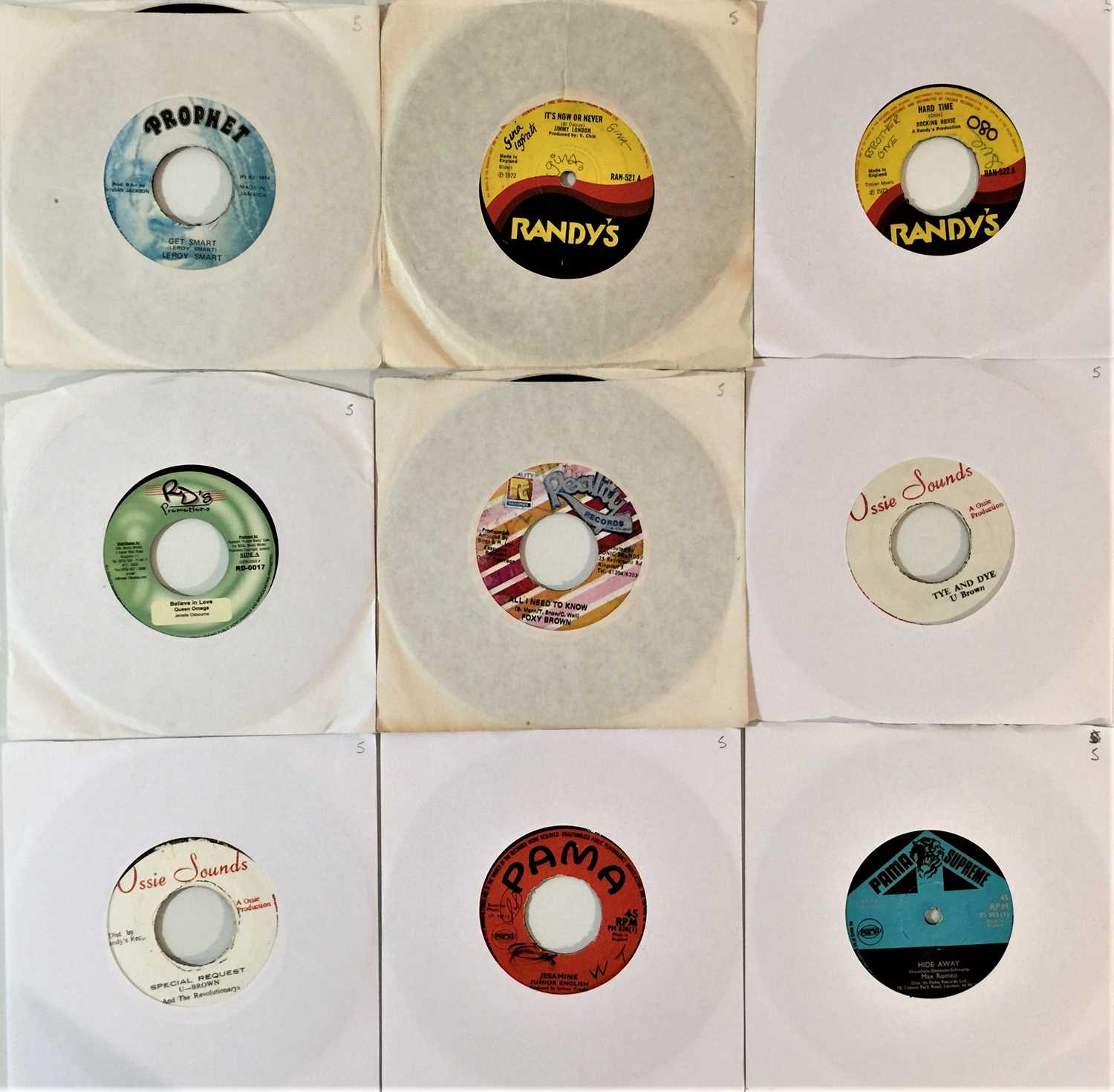 Lot 280 - REGGAE LABEL 7'' PART 1 - 'O TO R'