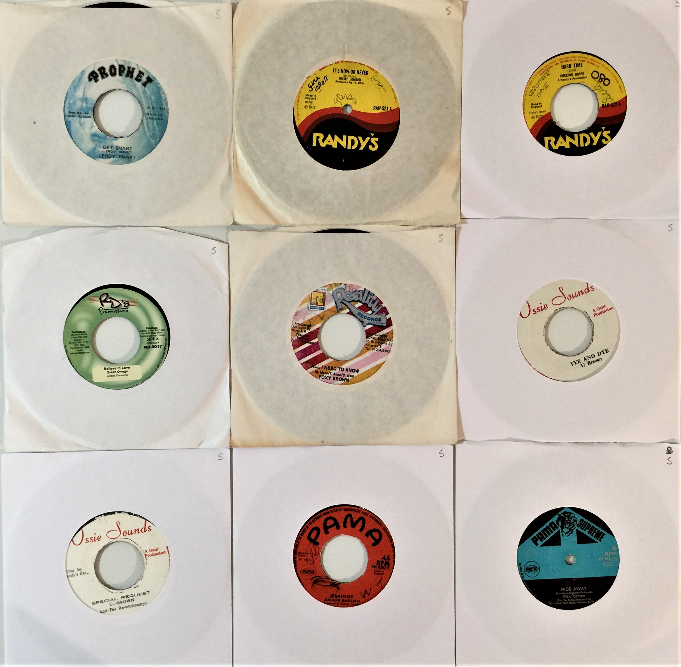 Lot 280 - REGGAE LABEL 7'' PART 1 - 'O TO R'