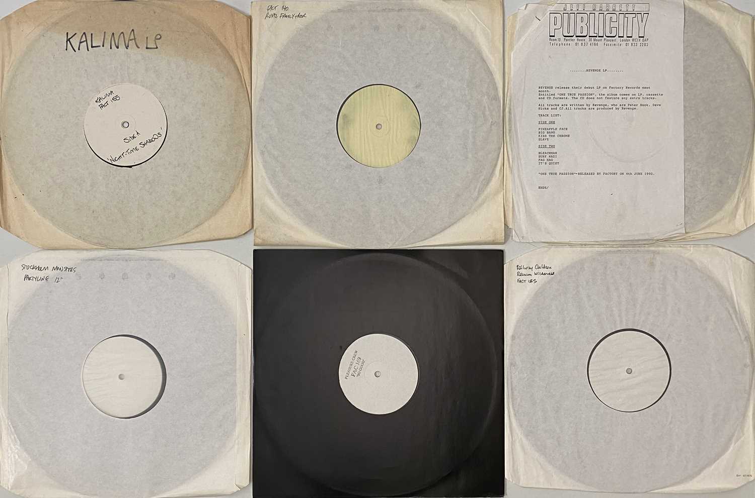 Lot 435 - FACTORY RECORDS - LP/ 12" WHITE LABEL PROMOS
