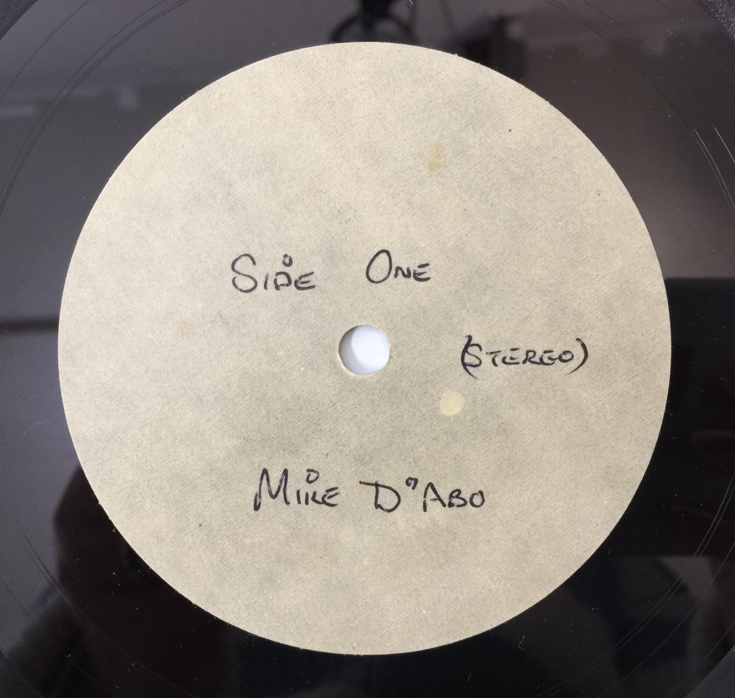 Lot 505 - MIKE D'ABO - UNRELEASED 1972 ACETATE LP