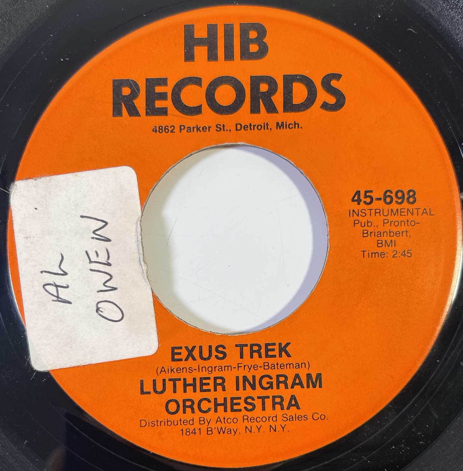 Lot 391 - LUTHER INGRAM ORCHESTRA - EXUS TREK - 7" 70S
