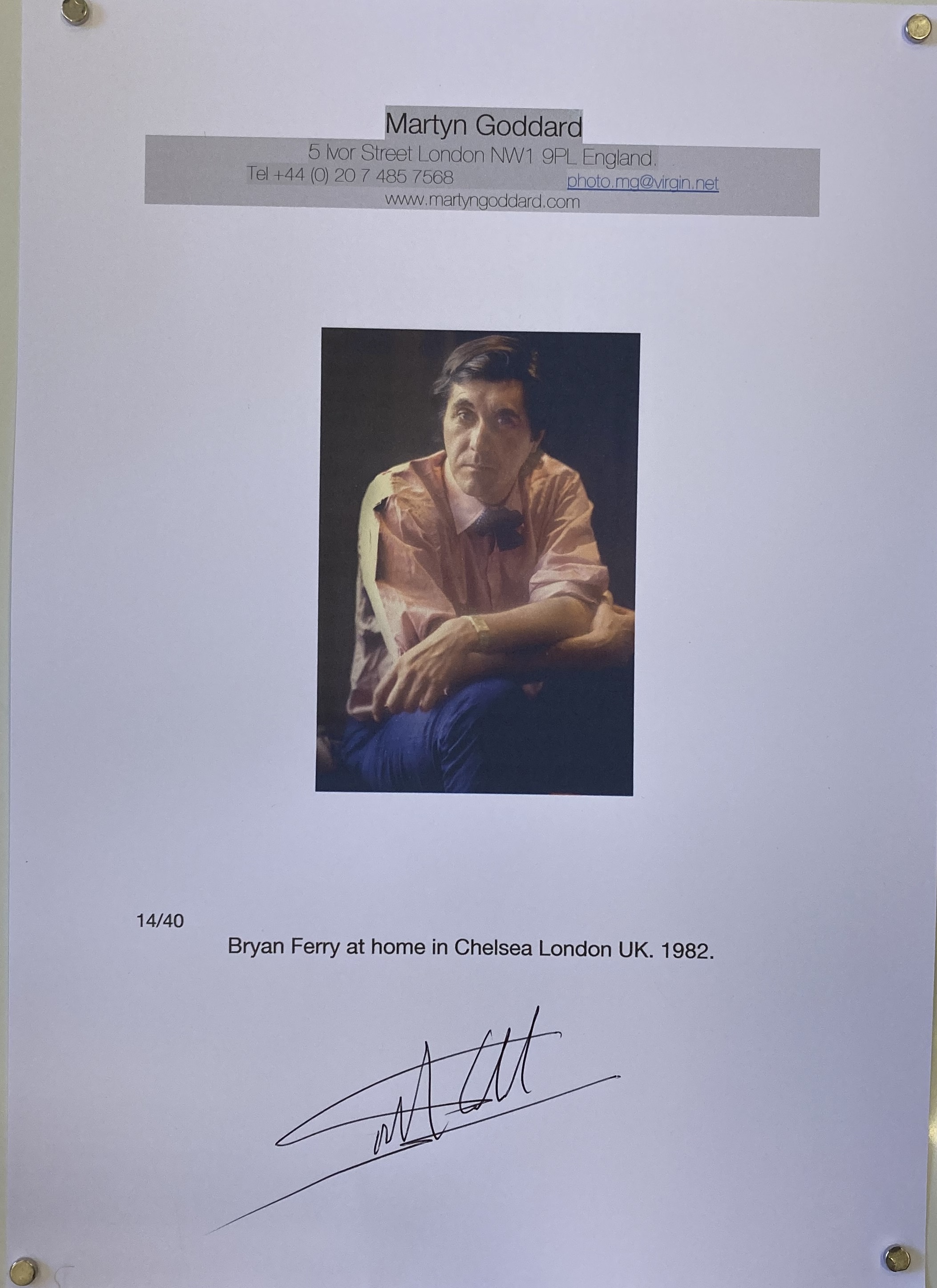 Lot 256 - MARTYN GODDARD SIGNED LIMITED EDITION BRYAN
