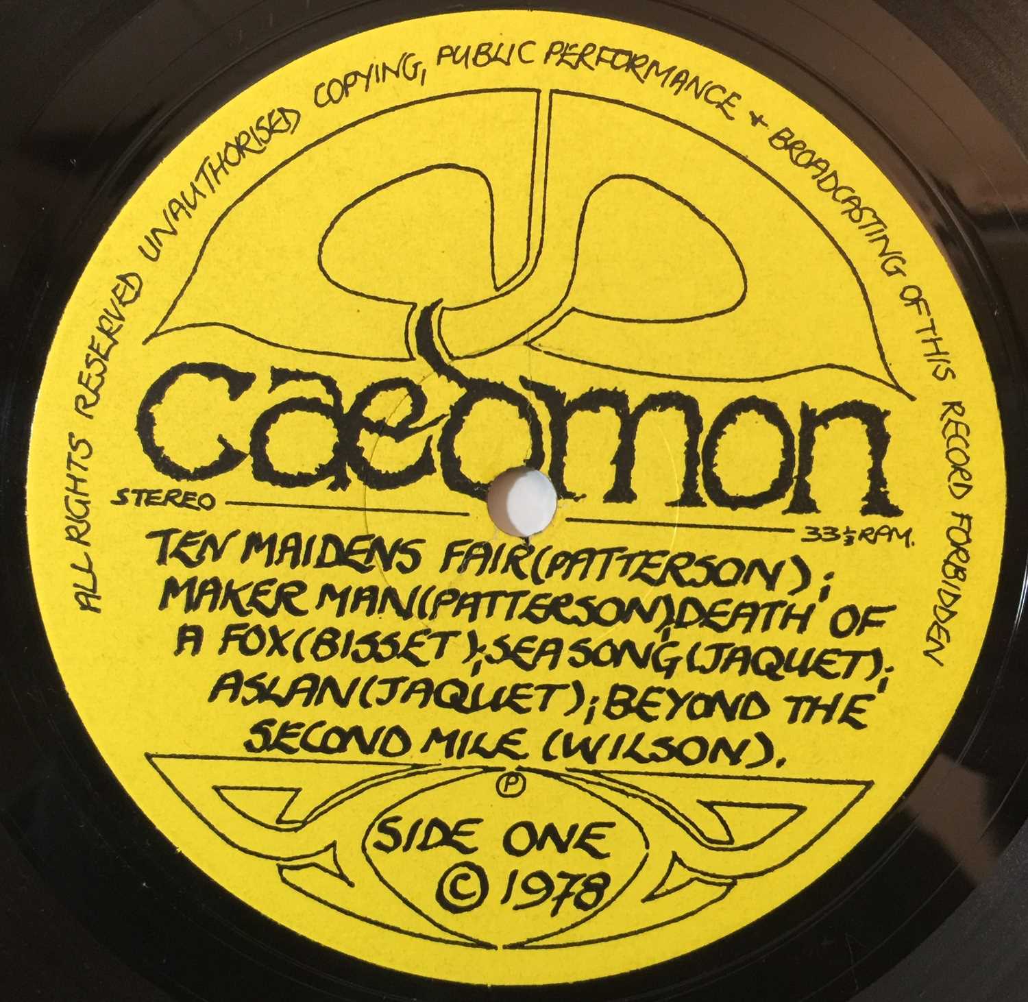 Lot 132 - CAEDMON - CAEDMON LP (ORIGINAL SELF-RELEASED
