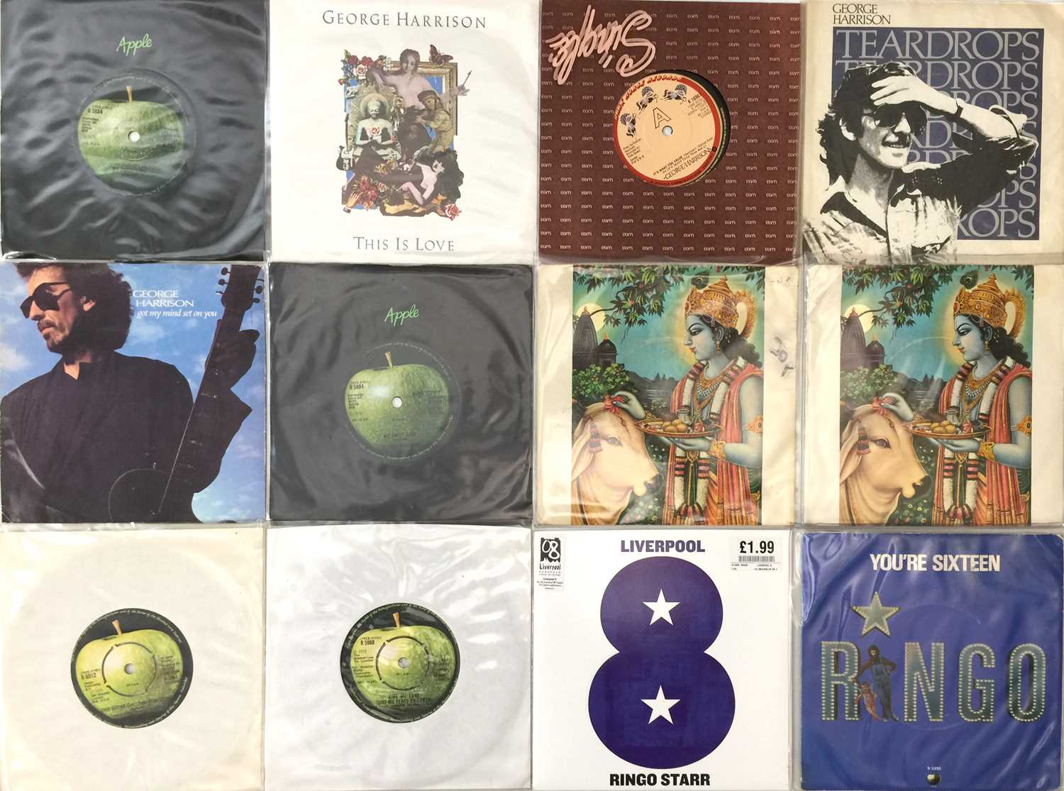 Lot 83 - GEORGE HARRISON & RINGO STARR - 7" COLLECTION
