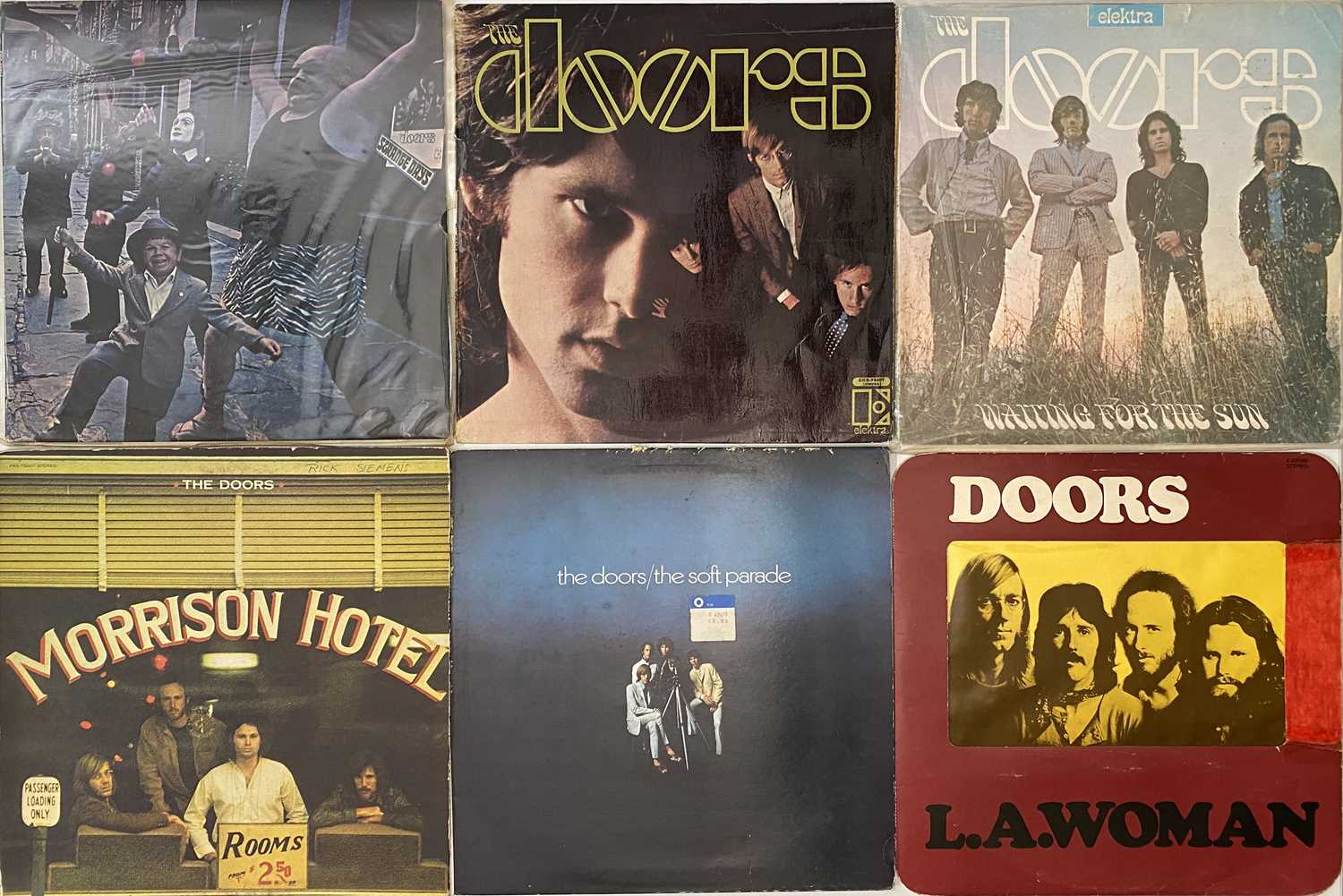 Lot 697 - THE DOORS - LP PACK (INC UK ORIGINALS)