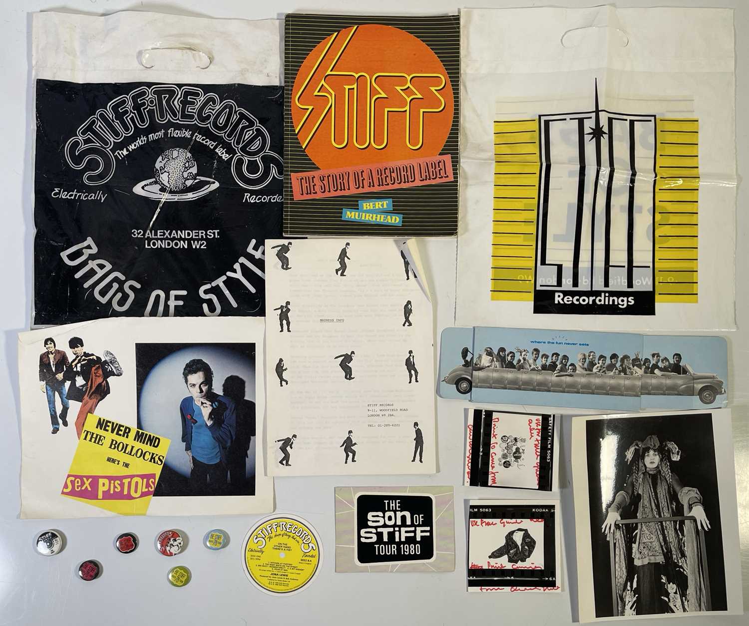 Lot 277 - STIFF RECORDS - ORIGINAL PROMOTIONAL ITEMS.