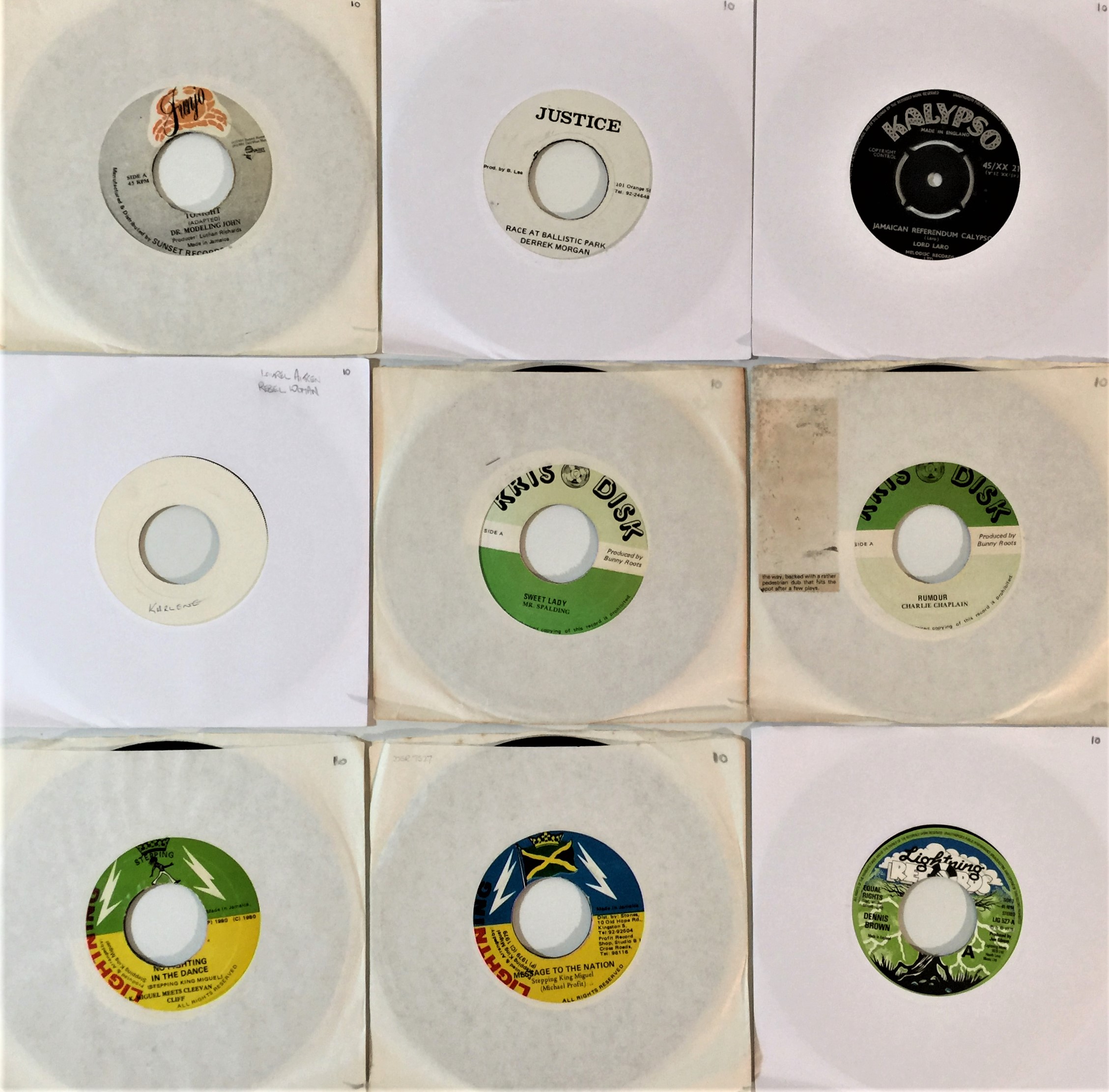 Lot 294 - REGGAE LABEL 7'' PART 2 - LETTER J' TO M'