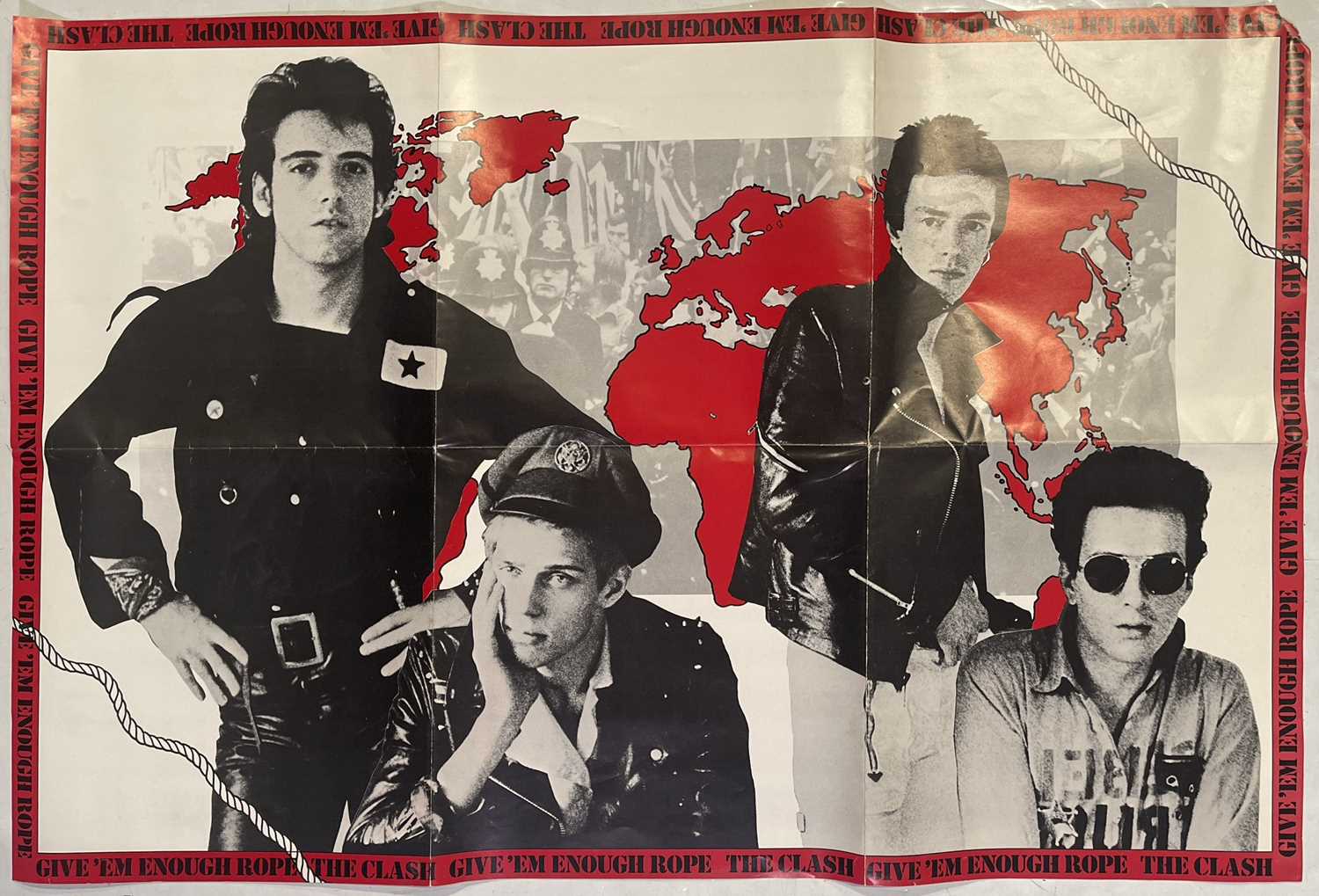 Lot 331 - THE CLASH - GIVE EM ENOUGH ROPE POSTER.