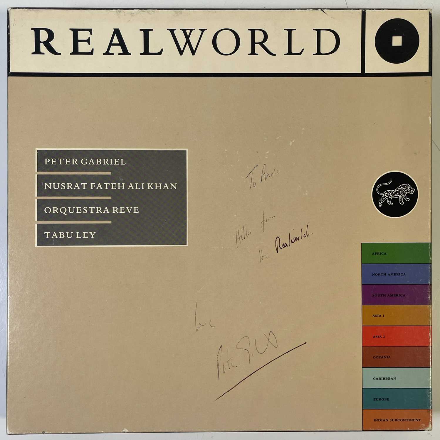 Lot 341 - PETER GABRIEL - SIGNED COPY OF THE 'REAL