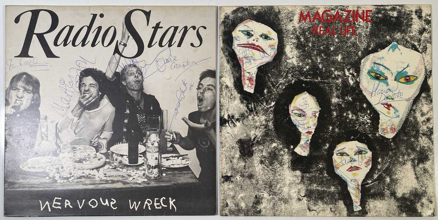 Lot 323 - RADIO STARS / MAGAZINE - SIGNED LP SLEEVES.