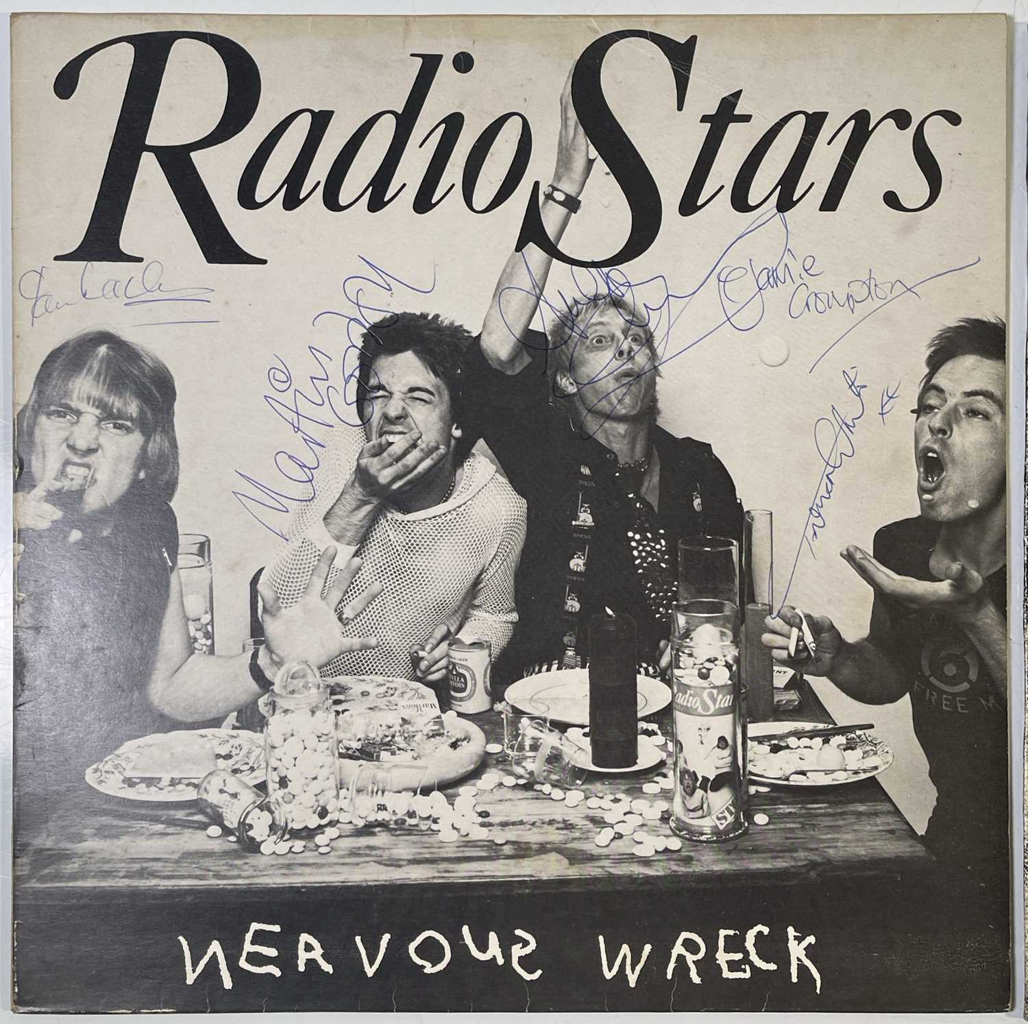 Lot 323 - RADIO STARS / MAGAZINE - SIGNED LP SLEEVES.
