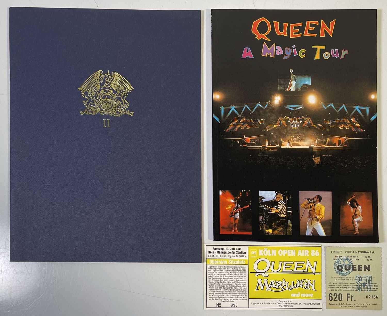 Lot 457 - QUEEN PROGRAMME, 1991 BROCHURE, TICKET STUBS.