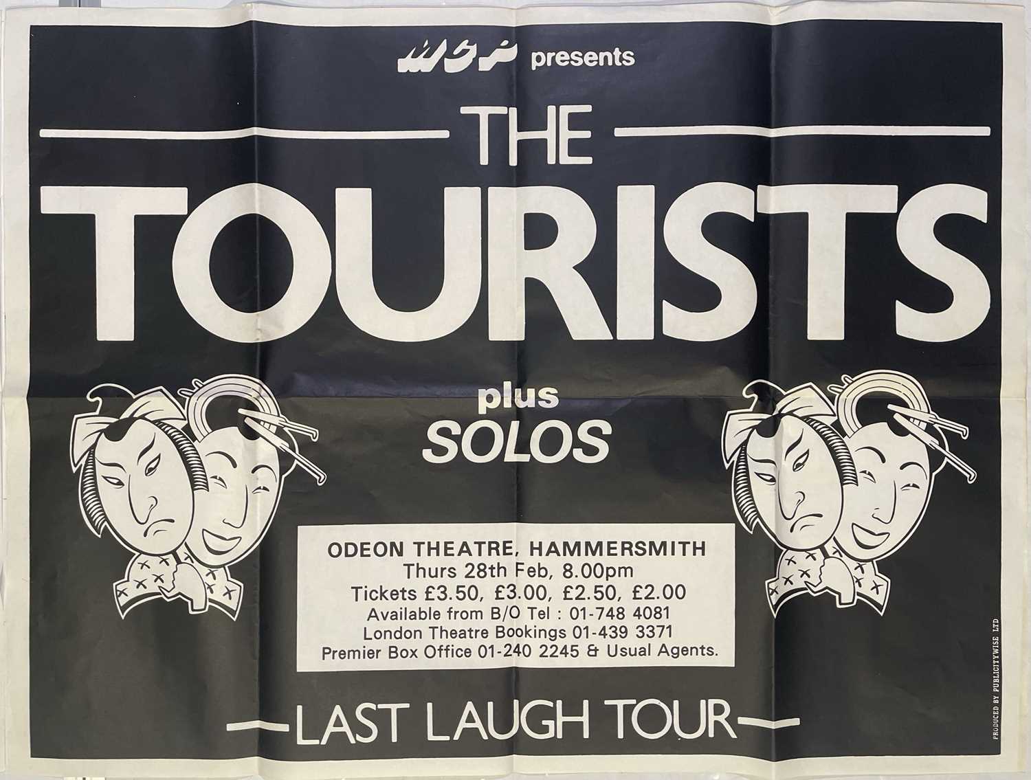 Lot 364 - THE TOURISTS - ORIGINAL 1980 CONCERT POSTERS.