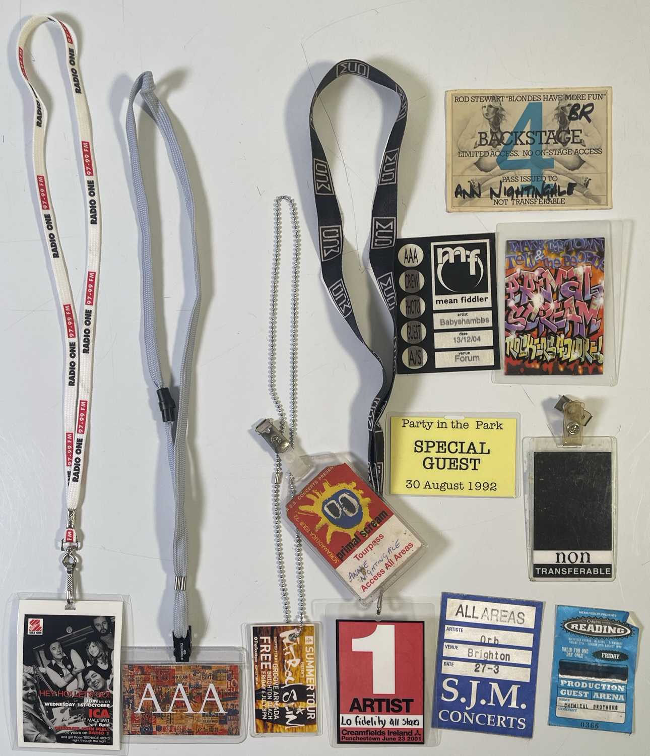 Lot 366 - AAA AND STAGE PASSES.