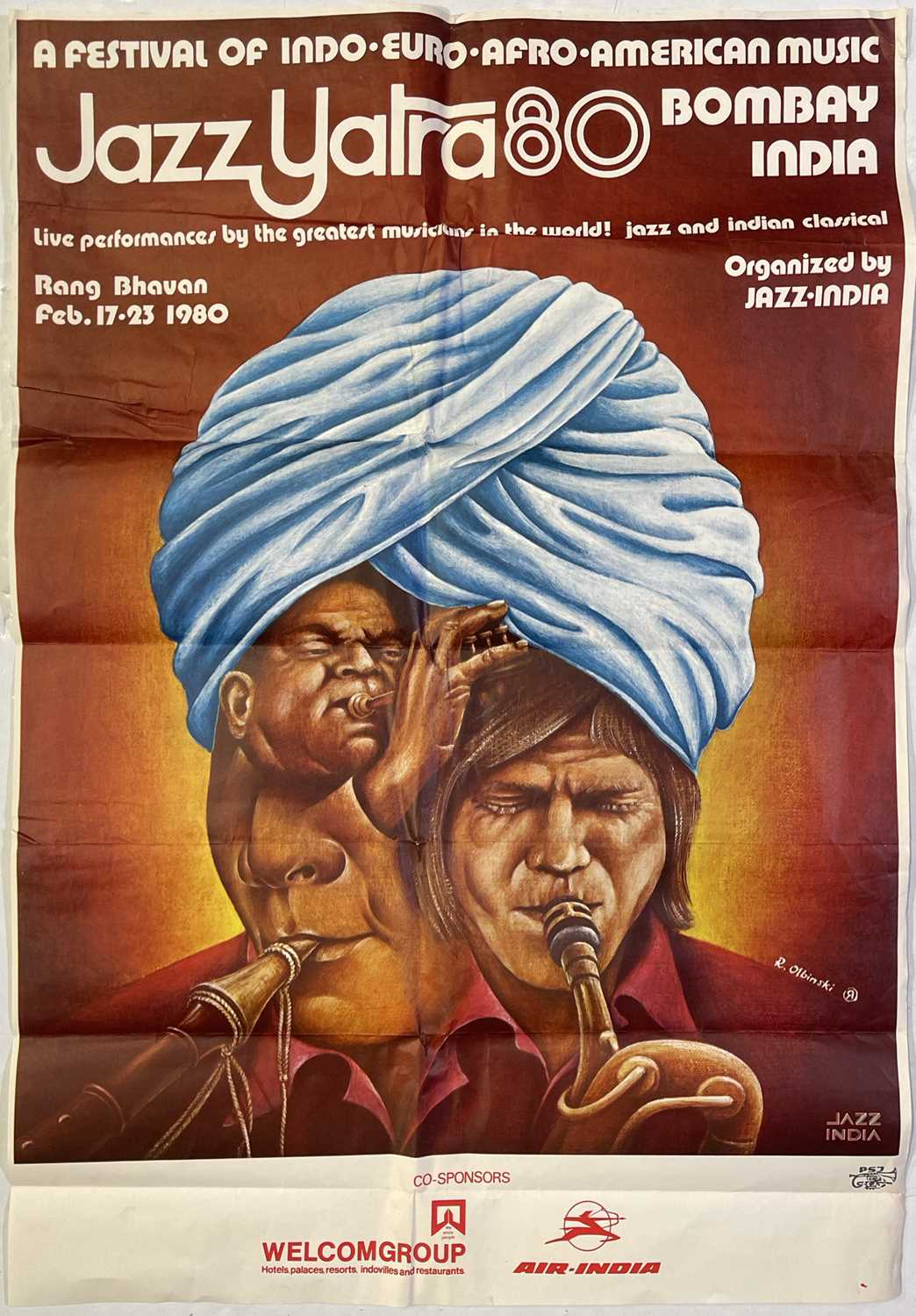 Lot 376 - ORIGINAL 1980 INDIAN JAZZ BOMBAY CONCERT