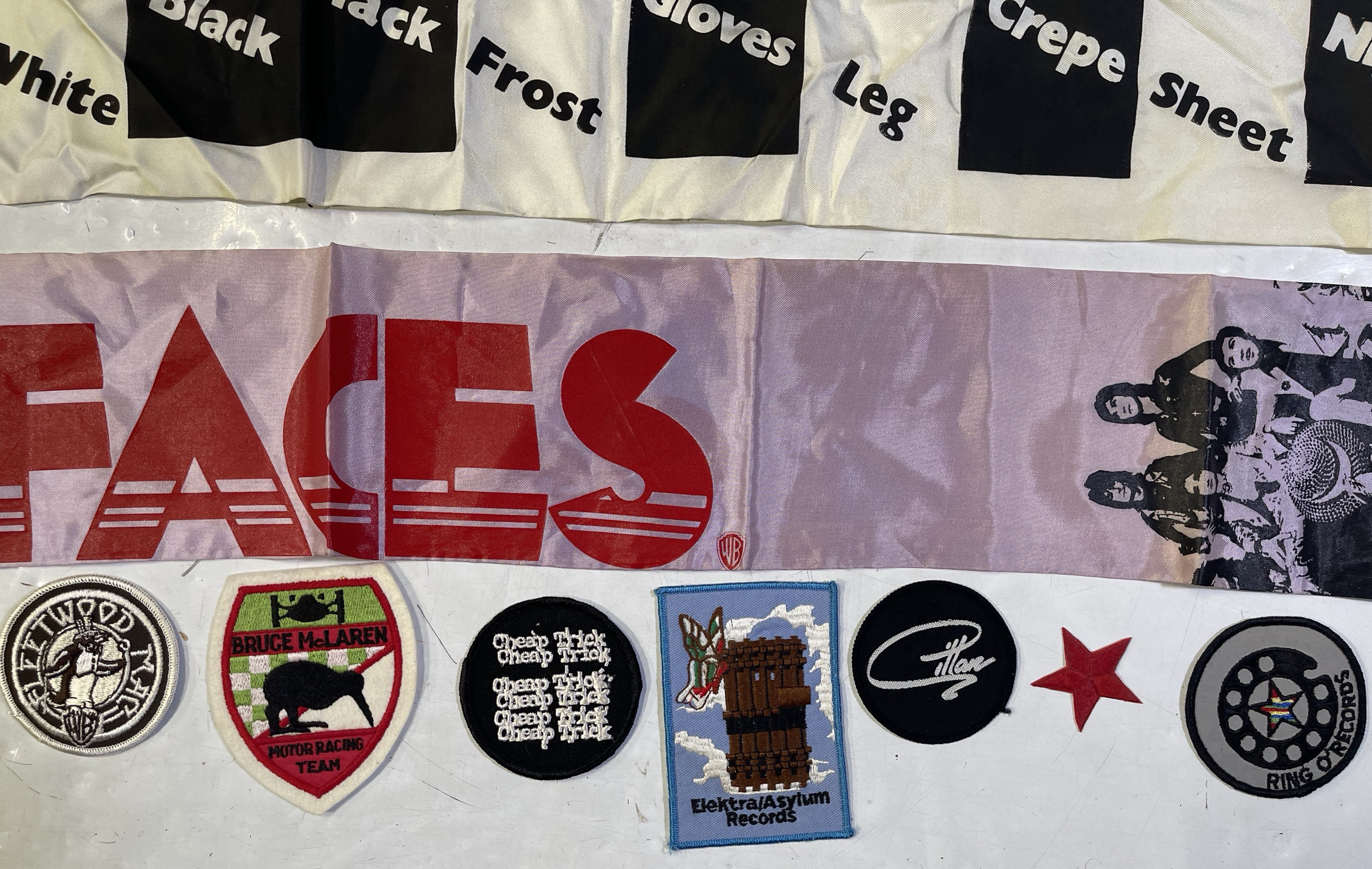 Lot 382 - 1970S/80S CONCERT / TOUR SCARVES AND PATCHES.