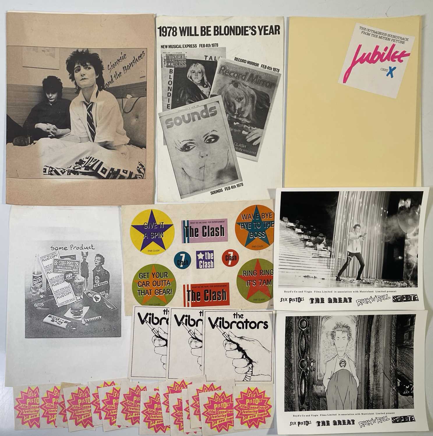 Lot 384 Punk Promo Items Inc Sex Pistols Stickers 1440