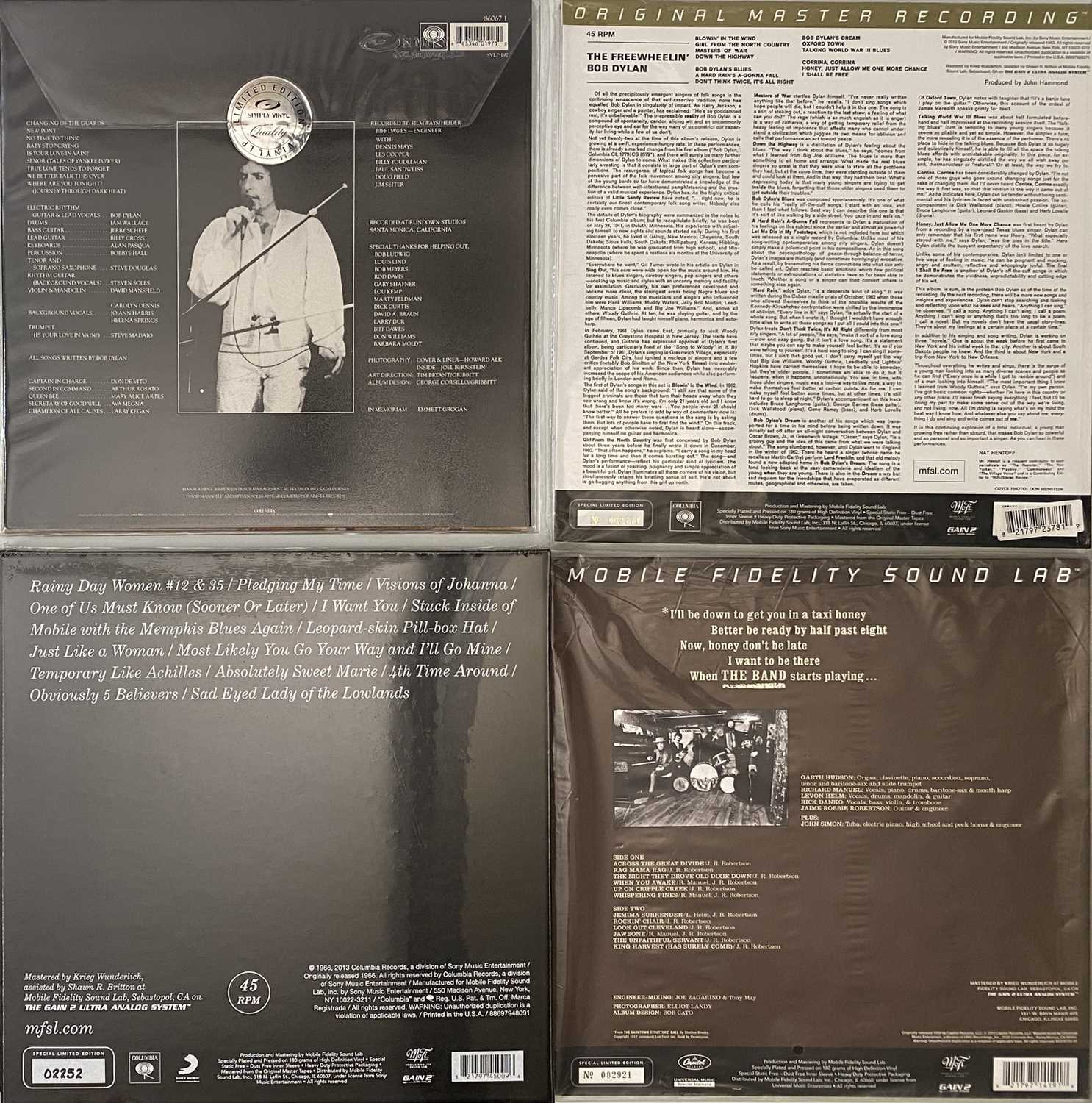 Lot 1023 - BOB DYLAN/ THE BAND - AUDIOPHILE LP PACK
