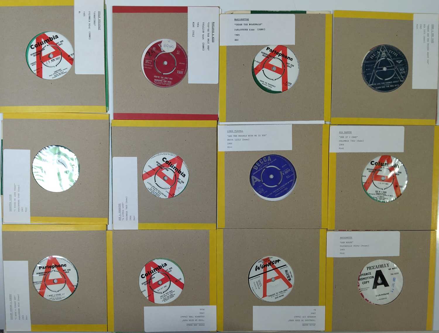 Lot 983 - 60s FEMALE POP - 7" DEMOS PACK