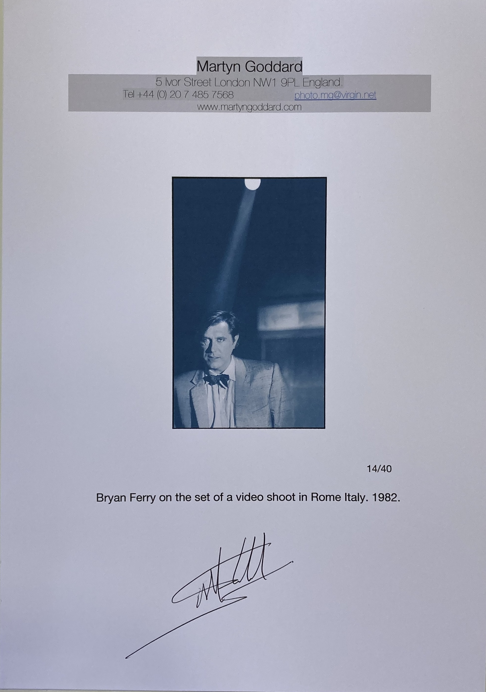 Lot 257 - MARTYN GODDARD SIGNED LIMITED EDITION BRYAN