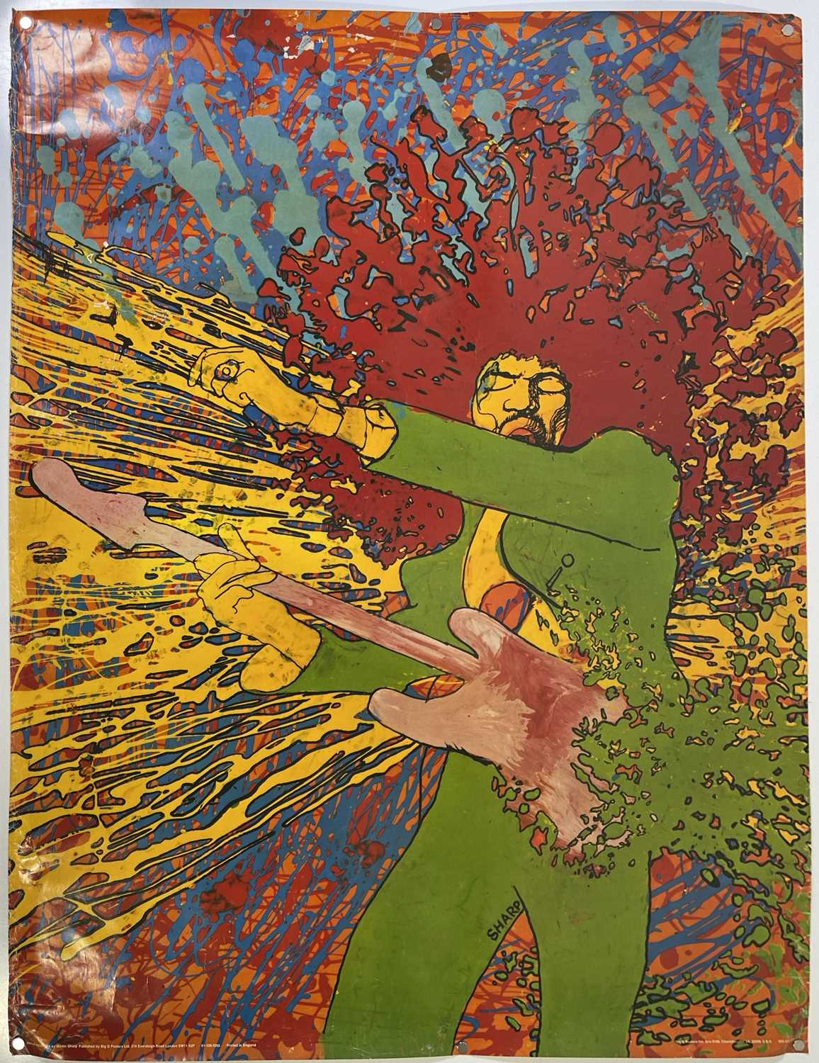 Lot 256 - MARTIN SHARP - JIMI HENDRIX EXPLODING BIG O