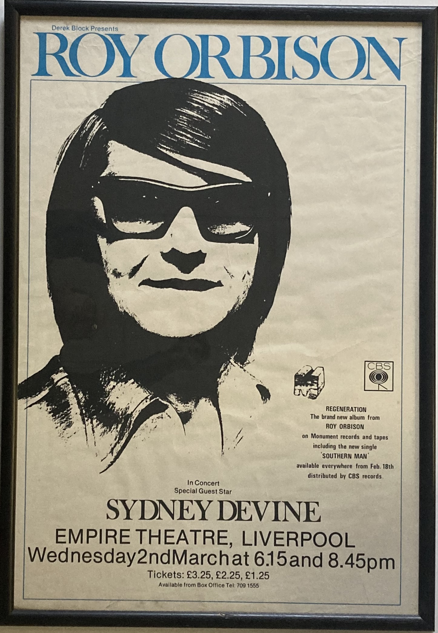 Lot 324 - ROY ORBISON CONCERT POSTER.