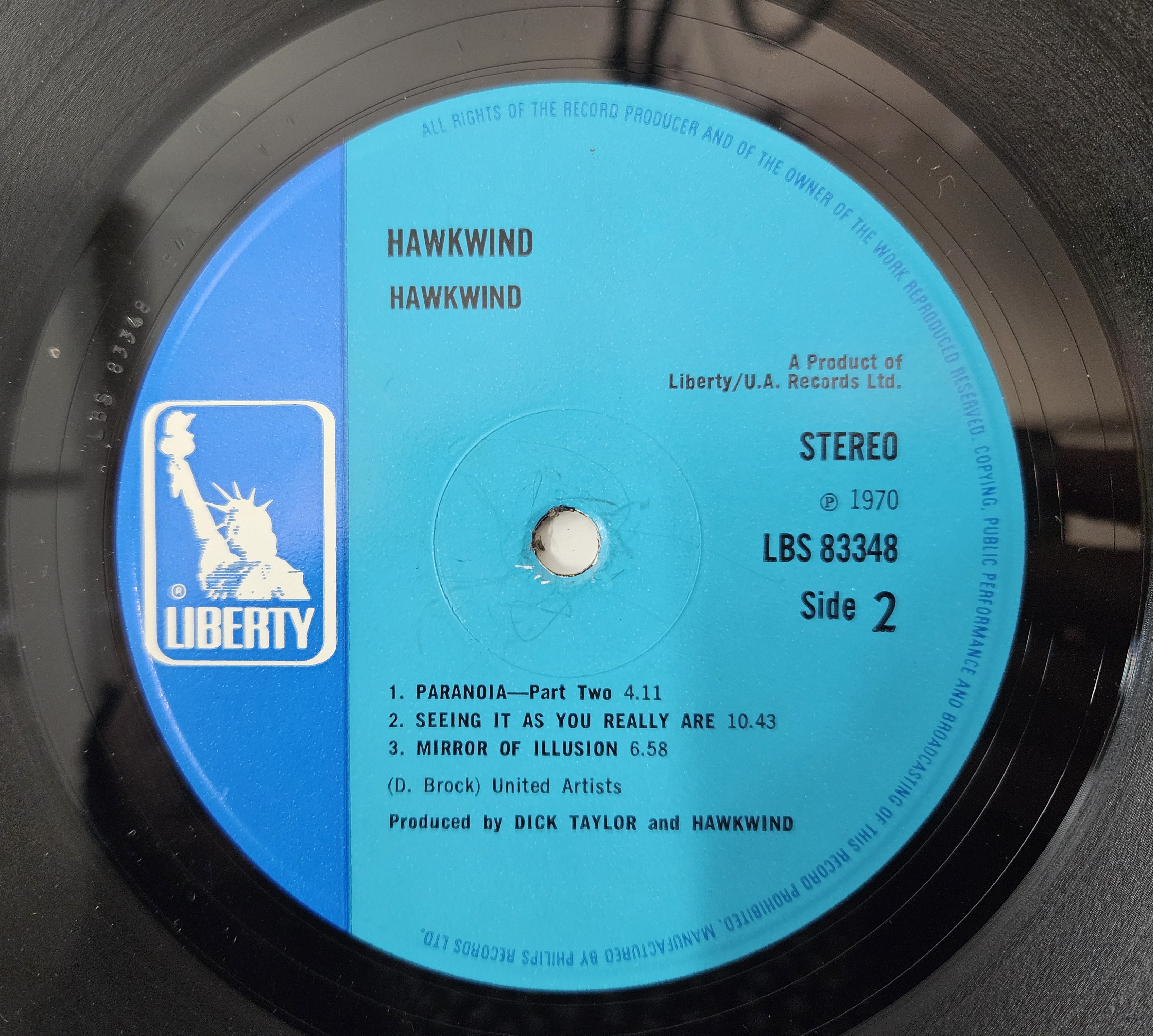Lot 330 - HAWKWIND - HAWKWIND LP (UK BLUE LIBERTY