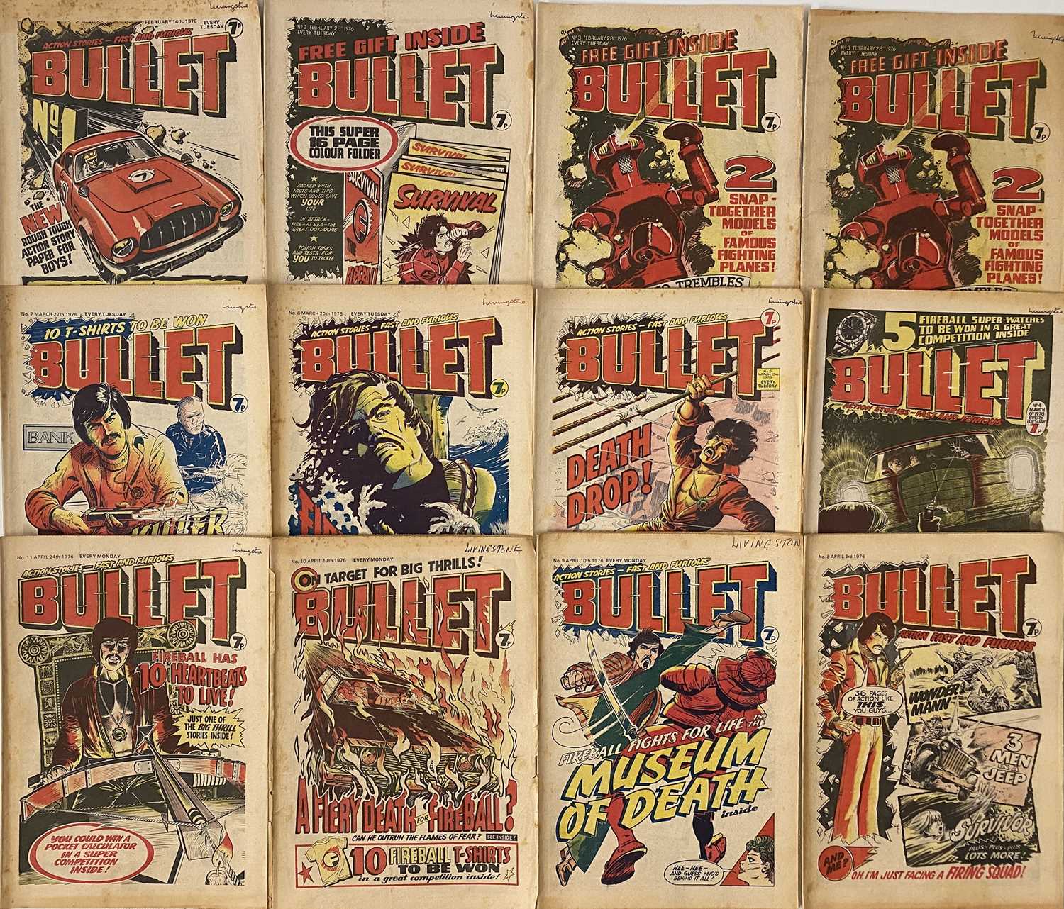 Lot 38 - BULLET / WARLORD COMICS.