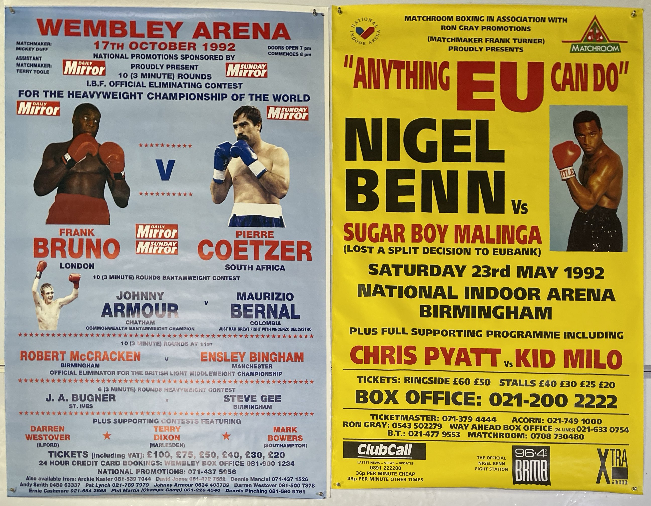 Lot 238 - SPORTING POSTERS - BOXING / FOOTBALL