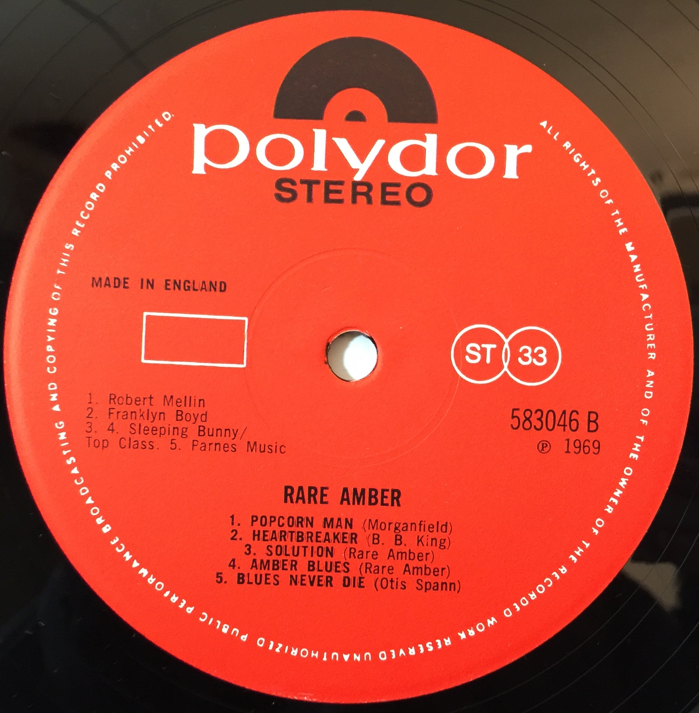 Lot 1025 - RARE AMBER - S/T (UK STEREO ORIGINAL LP