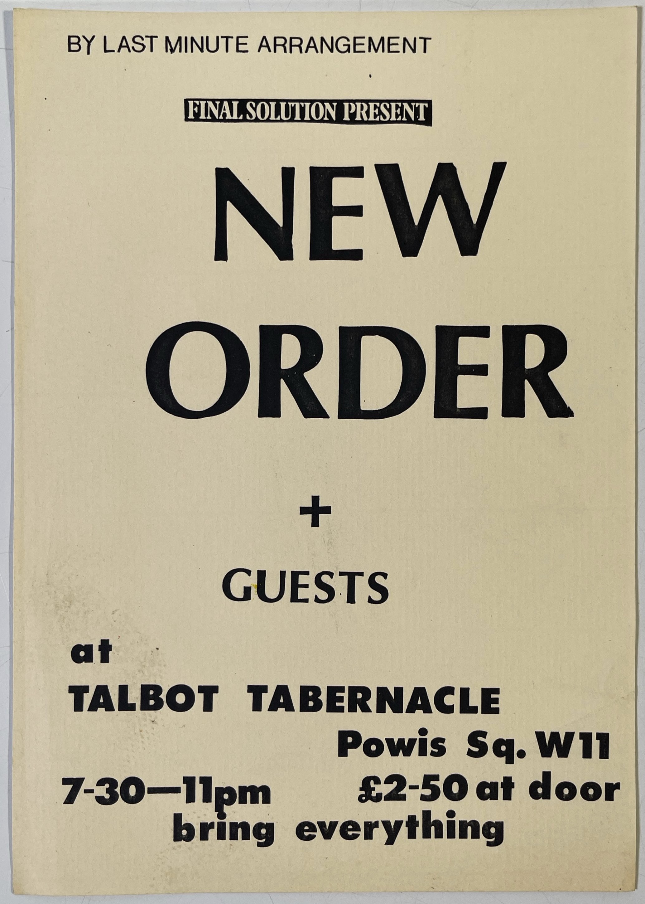 Lot 387 - FINAL SOLUTIONS CONCERT HANDBILLS INC NEW