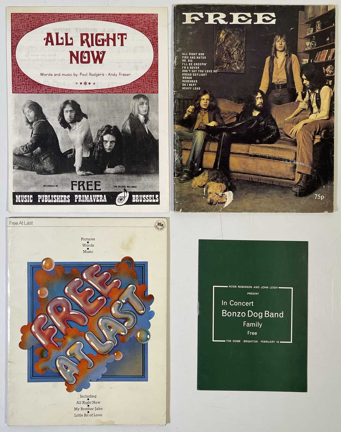 Lot 350 - FREE - EARLY CONCERT MEMORABILIA/SONGBOOKS.