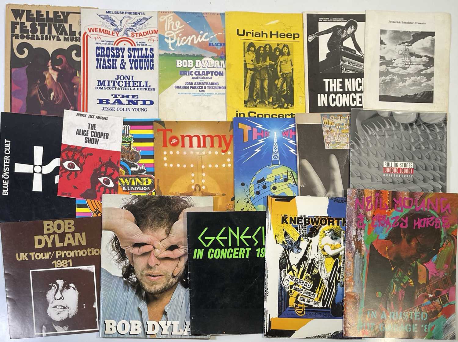 Lot 381 - 1970S-1990s CONCERT PROGRAMME COLLECTION.