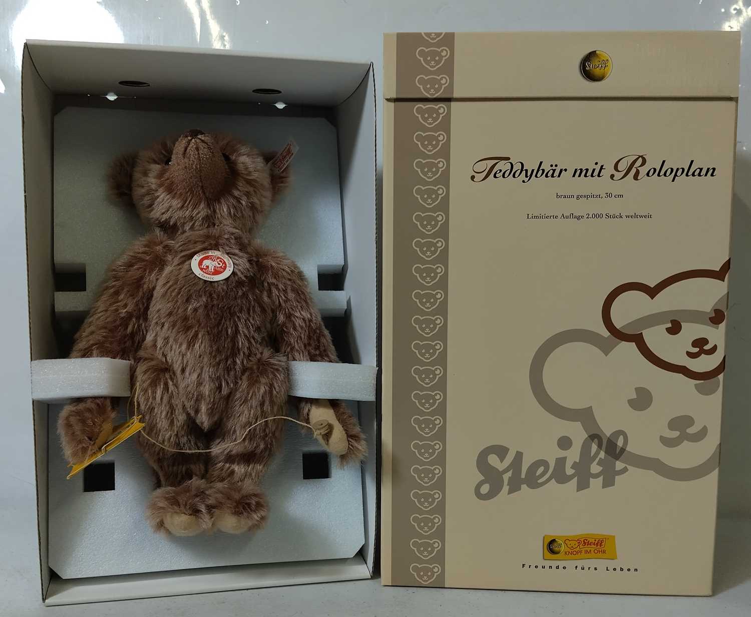 Lot 190 - Steiff Teddybar 30 Moh braun gesp.mit