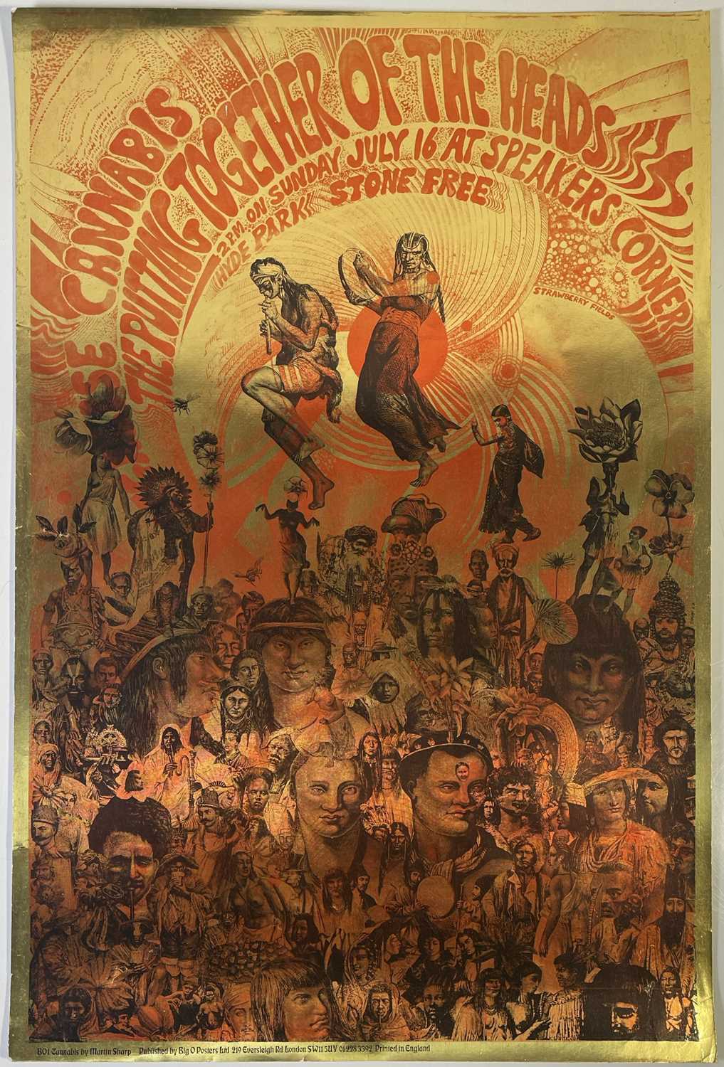 Lot 409 - MARTIN SHARP - GATHERING OF THE HEADS - BIG