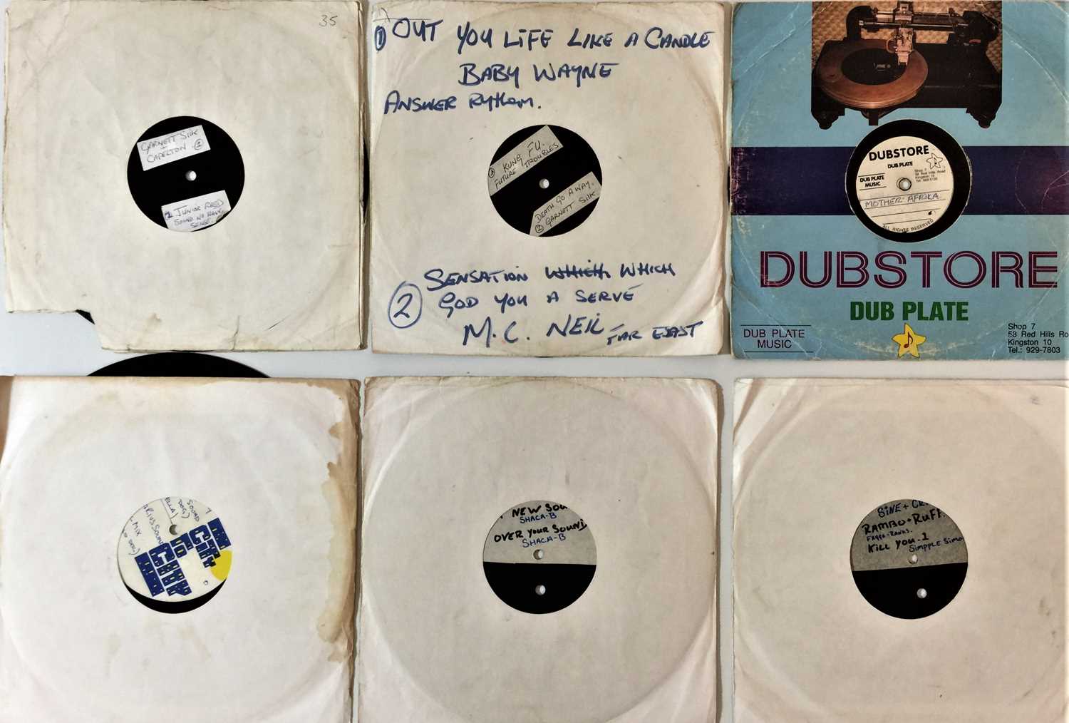 Lot 318 - REGGAE - 10'' DUB PLATE RECORDINGS