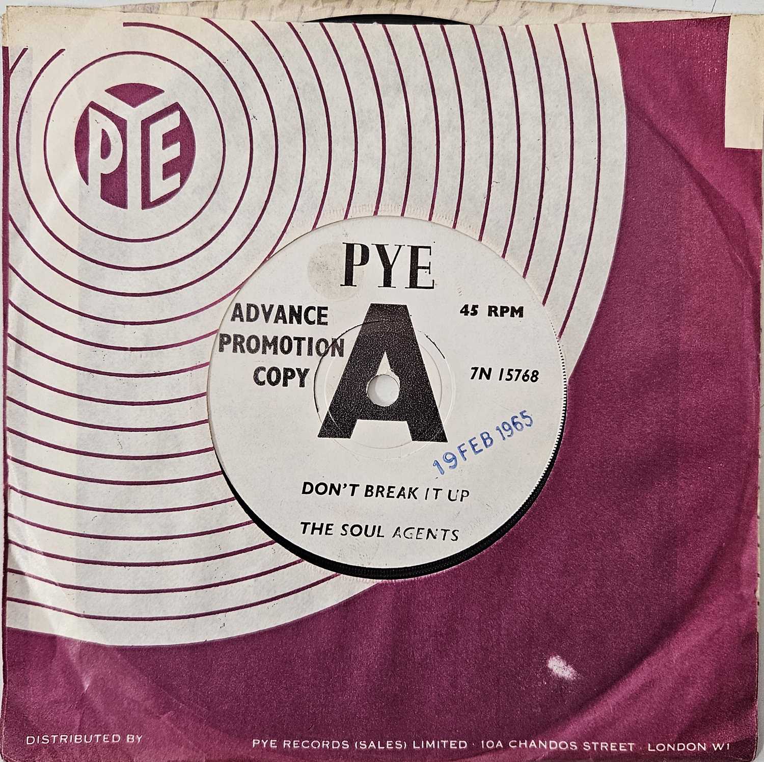 Lot 229 - THE SOUL AGENTS - DON'T BREAK IT UP 7"