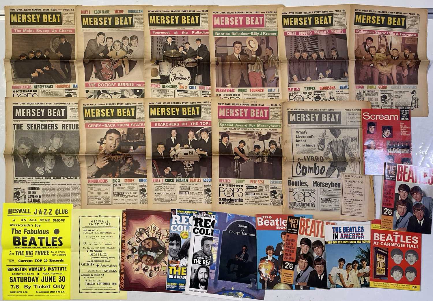 Lot 453 - THE BEATLES INTEREST - MERSEY BEAT MAGAZINES.