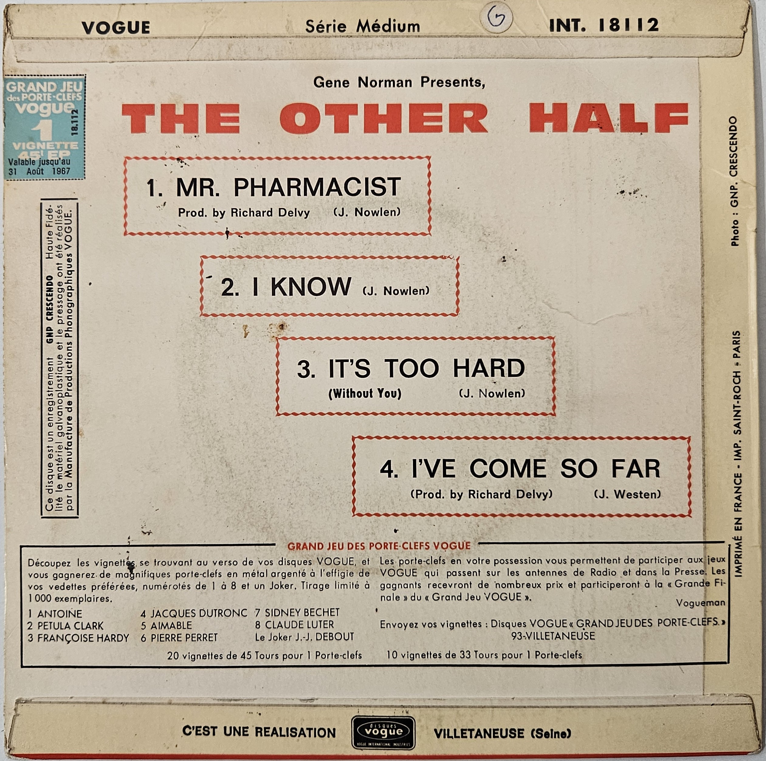 Lot 332 - THE OTHER HALF - MR. PHARMACIST EP (ORIGINAL