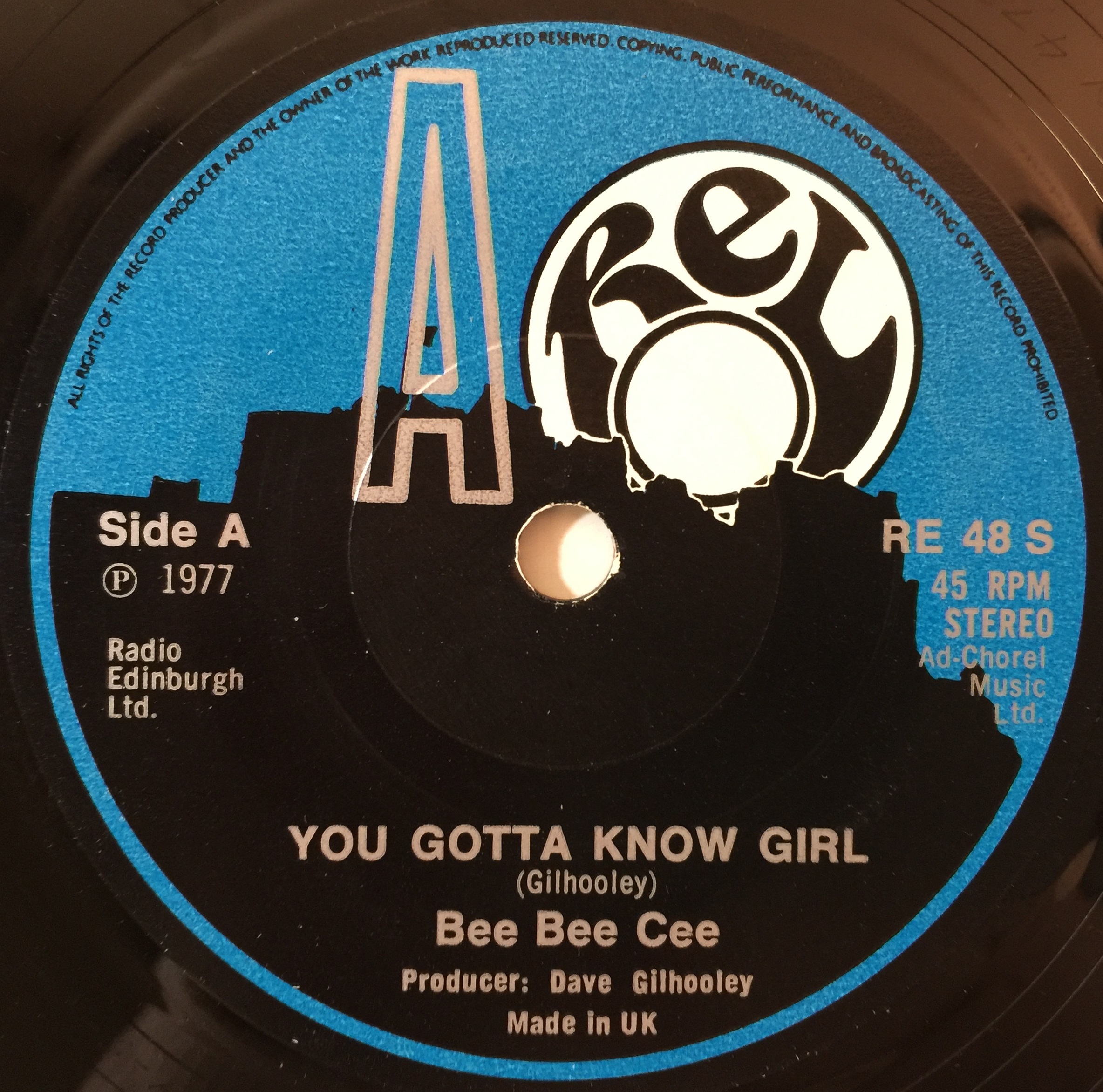 Lot 1067 - BEE BEE CEE - YOU GOTTA KNOW GIRL 7" (UK
