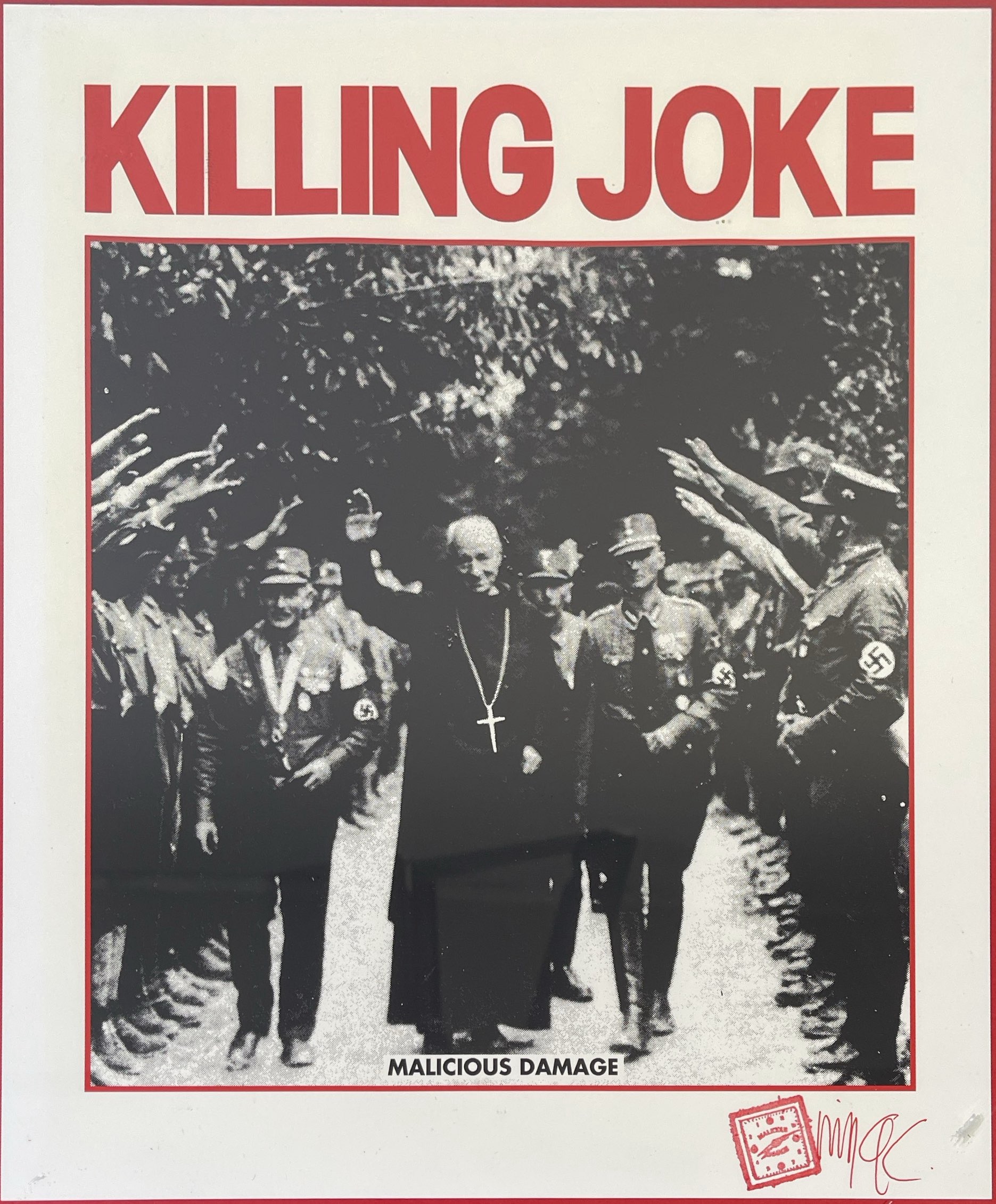 Lot 119 - KILLING JOKE - MIKE COLES SIGNED 'MALICIOUS