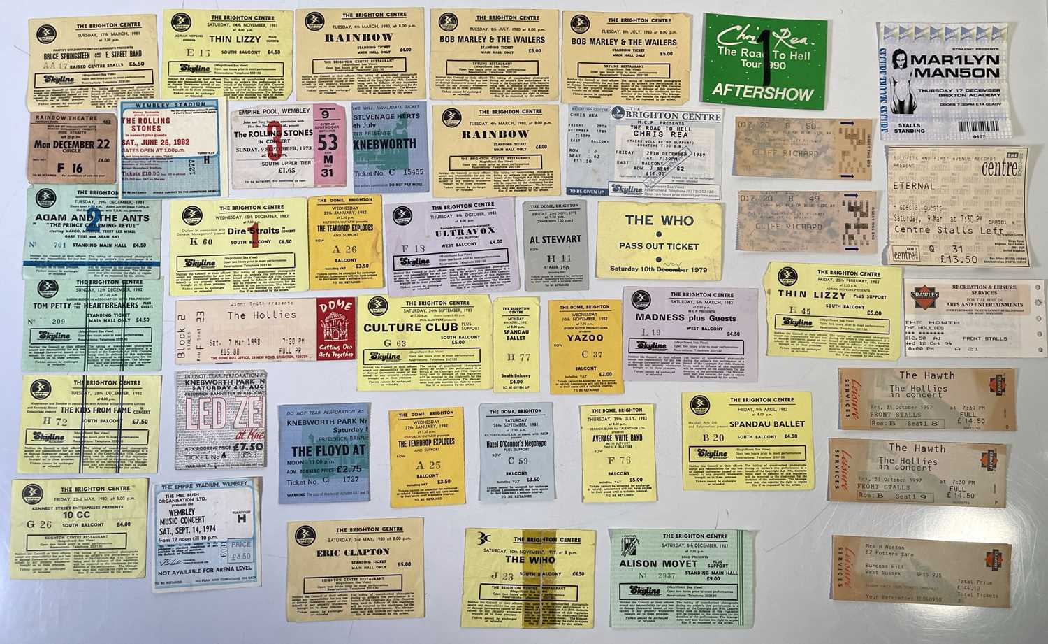 Lot 115 - 1970S/80S TICKET STUB COLLECTION INC THE WHO