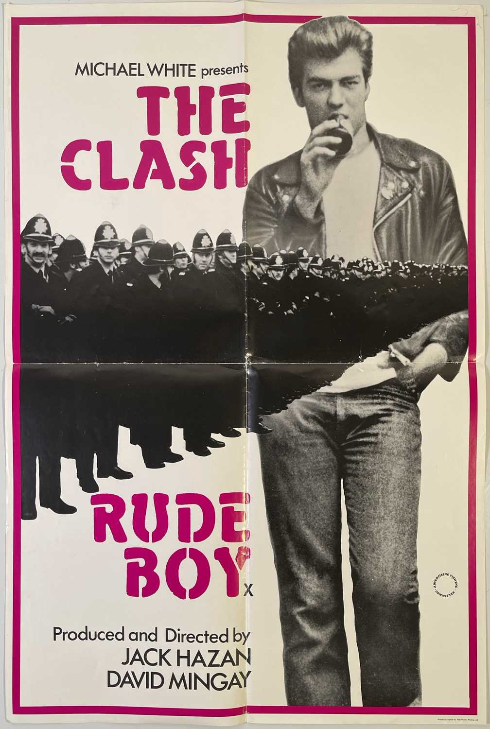 Lot 407 - THE CLASH - ORIGINAL RUDE BOY POSTER.