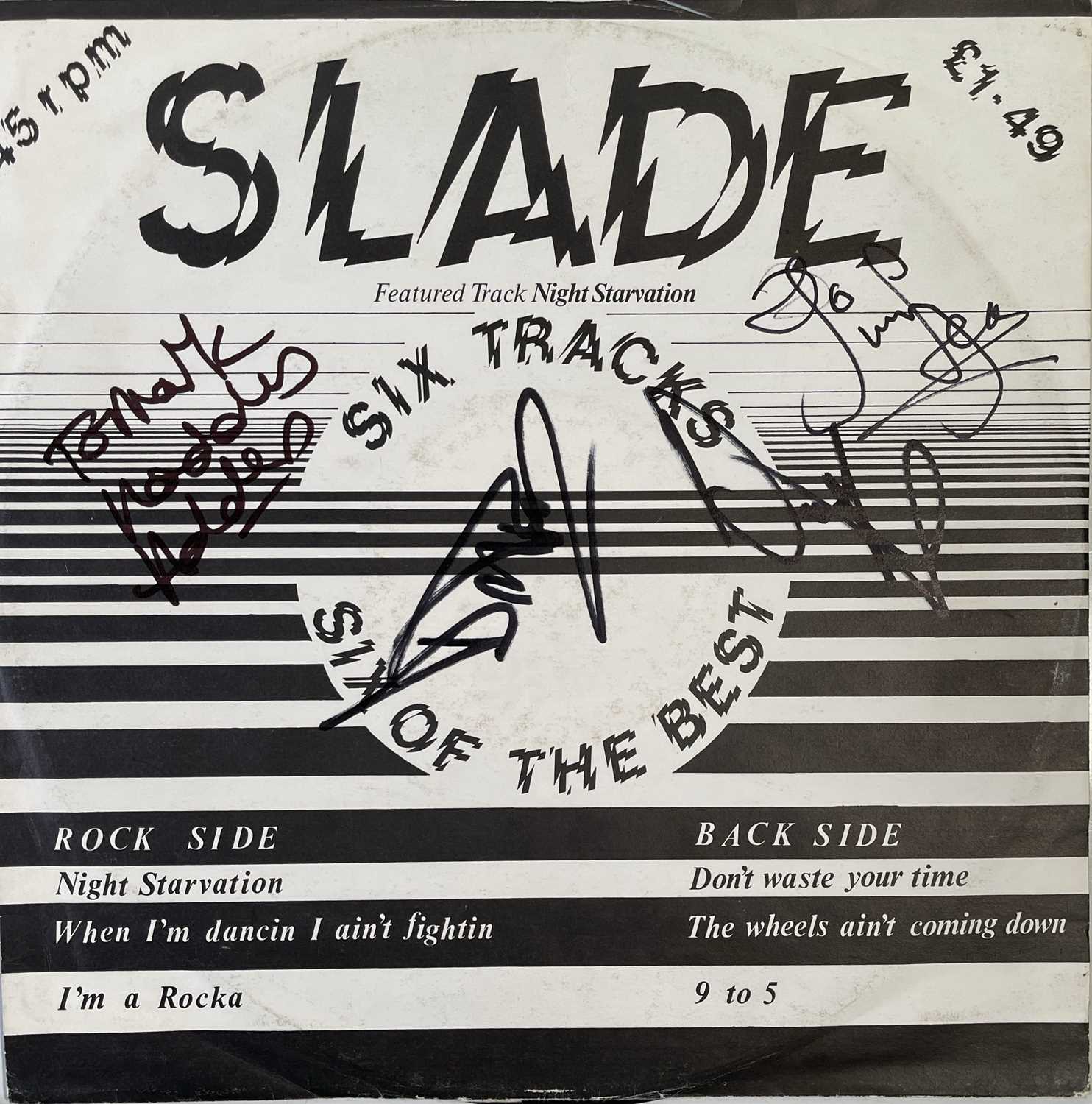 Lot 249 - SLADE - FULLY SIGNED 'SIX OF THE BEST' 12".