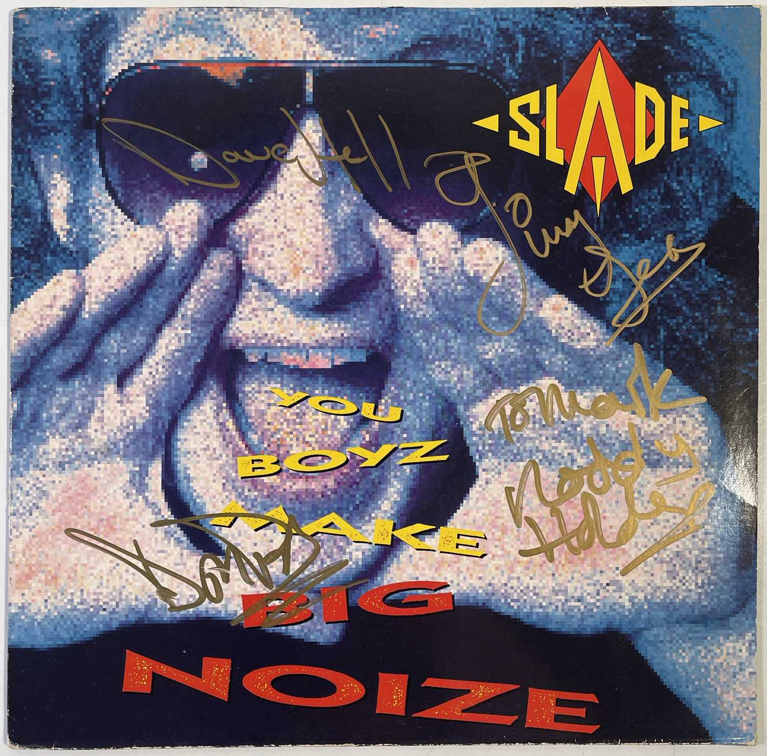 Lot 252 - SLADE - FULLY SIGNED 'BIG NOIZE' LP.