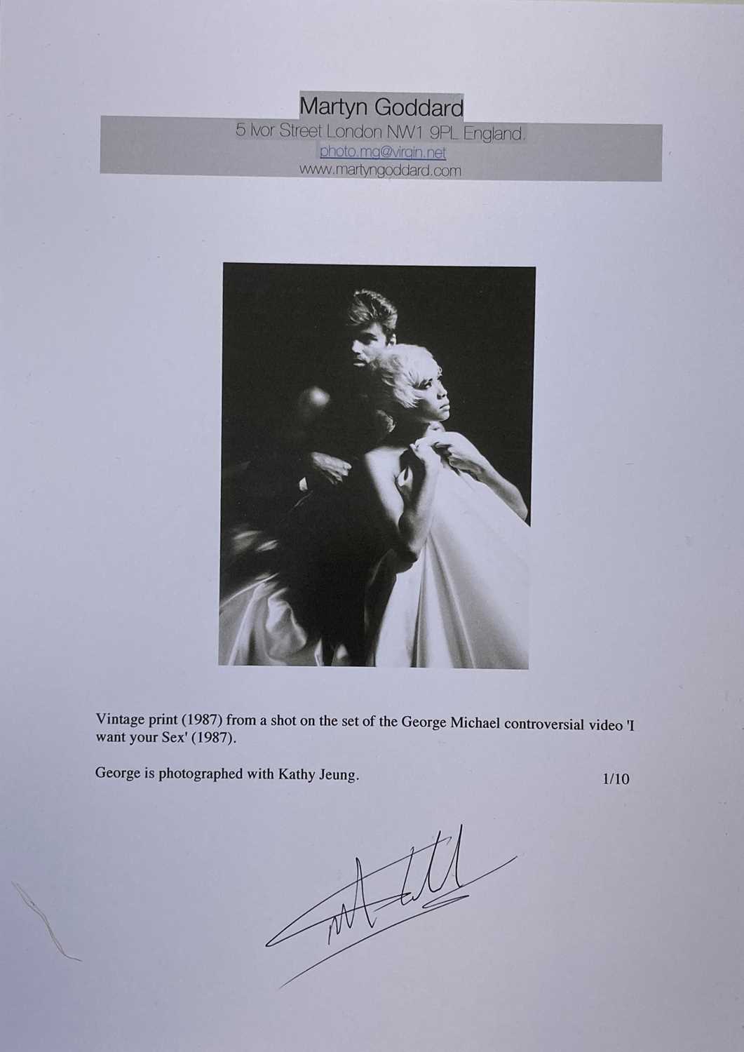Lot 260 - GEORGE MICHAEL LIMITED EDITION SIGNED PHOTO