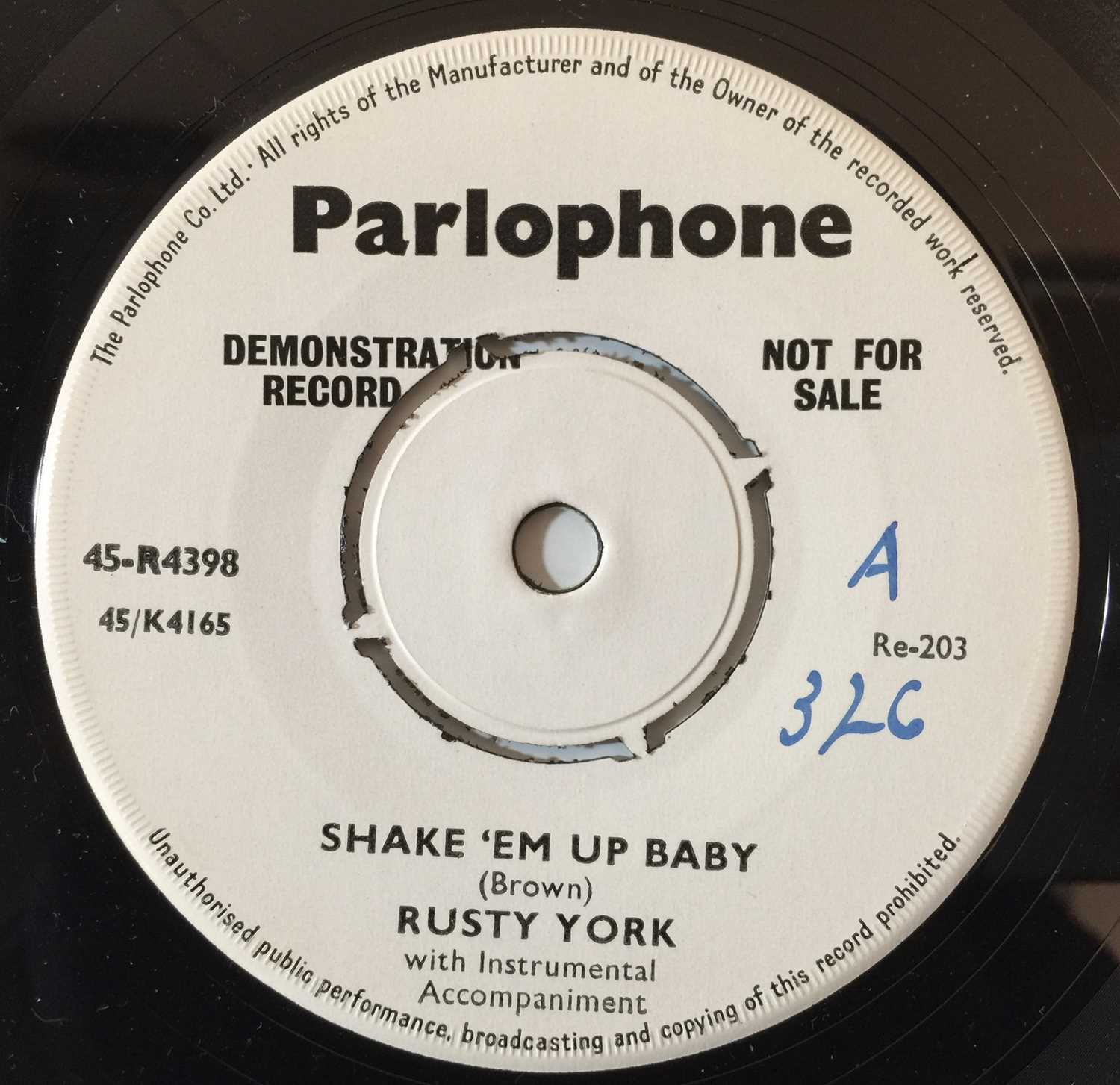 Lot 35 - RUSTY YORK - PEGGY SUE C/W SHAKE 'EM UP BABY