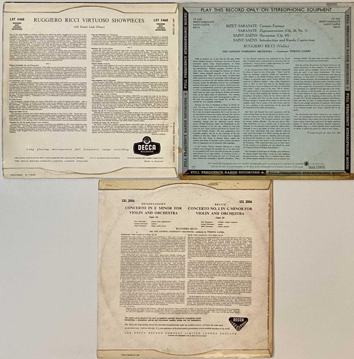 Lot 992 - RUGGIERO RICCI - LPs