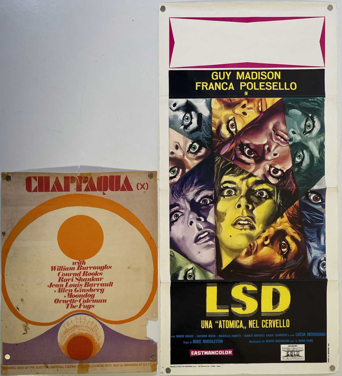 Lot 135 - 1960S COUNTER CULTURE FILM POSTERS