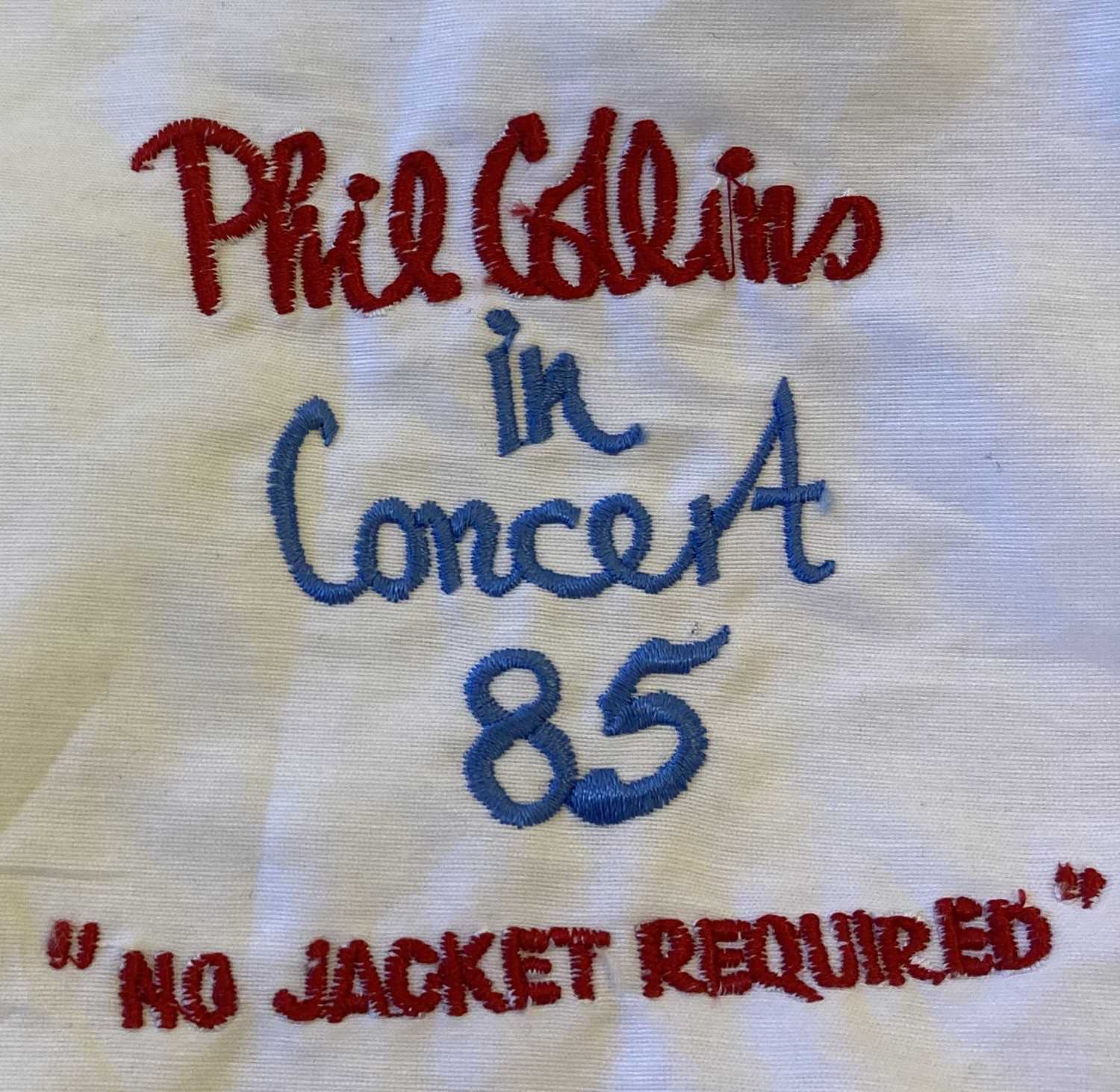 Lot 122 - PHIL COLLINS 1985 TOUR JACKET.